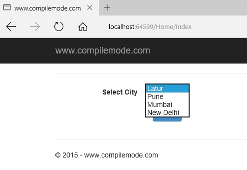 Bind Strongly Typed Dropdownlist Using Json In Asp Net Mvc
