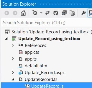 Update Record In Database Using Textbox In Typescript