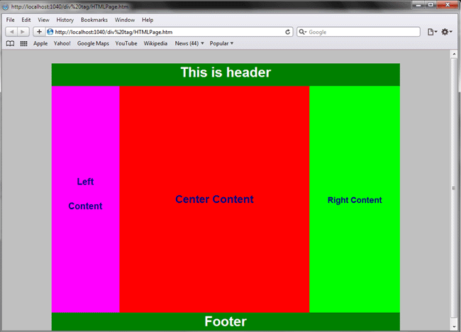 Role Of Div Tag In HTML5