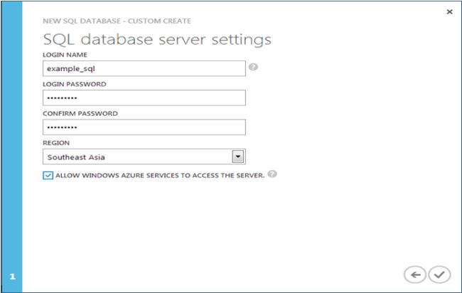 Sql Azure Server Database Creation