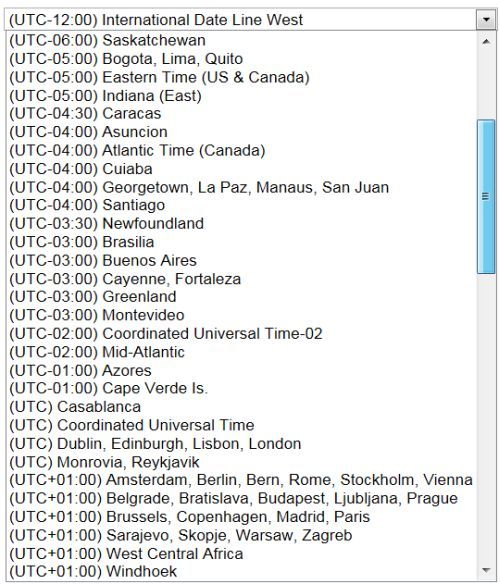 Display All The Timezone Information Of A Local System Using C With Aspnet