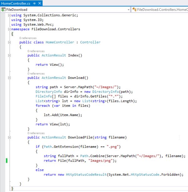 File Download Sample In MVC Day 40