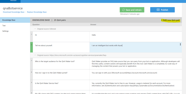 Creating A Qna Maker Faq Bot And Integrating It To Your Web App 2223