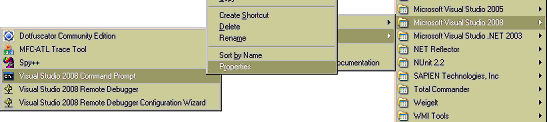  Visual Studio 2008 Command Prompt visual Studio2008 Command Prompt 