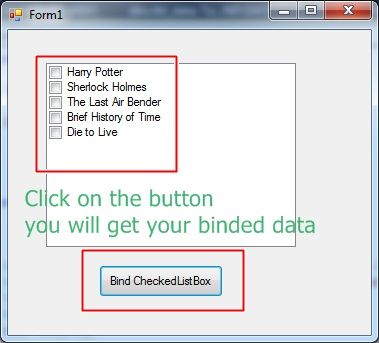Bind CheckedListBox in Windows Form Using C#