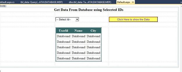 Get Data From Database by Selected IDs in ASP.Net