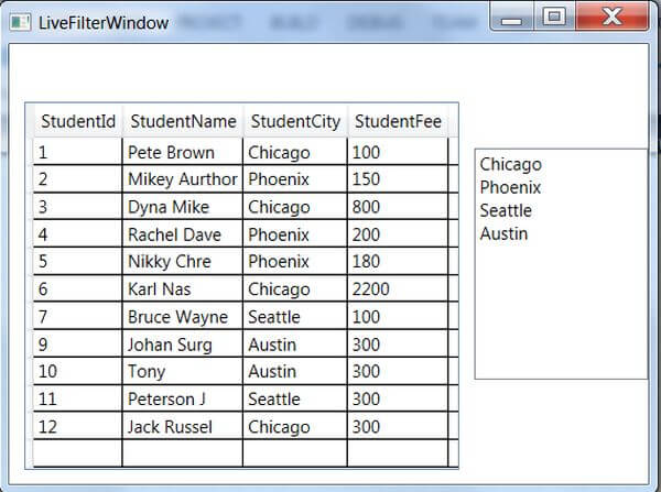 WPF 4.5: Live Shaping