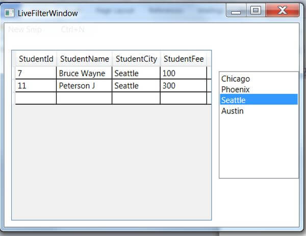 WPF 4.5: Live Shaping