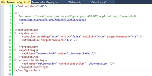 Microsoft Release Management: Web.Config Tokenization For Website Project