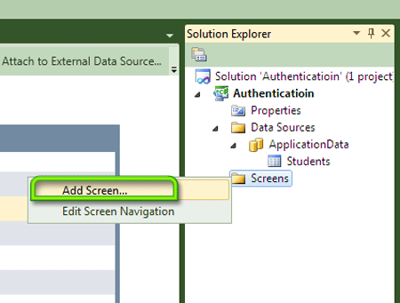 Add button in Visual Studio 2011 LightSwitch