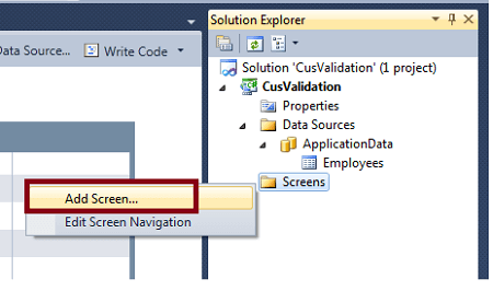 Custom Validation in Lightswitch