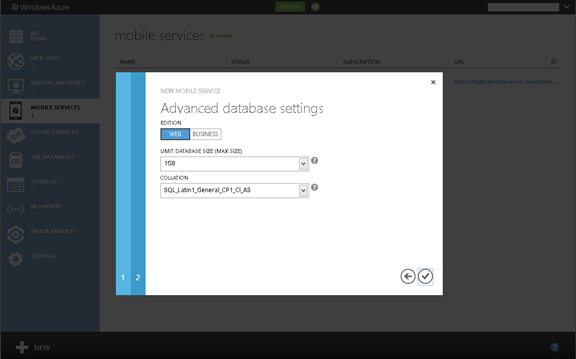 Windows Azure Mobile Service