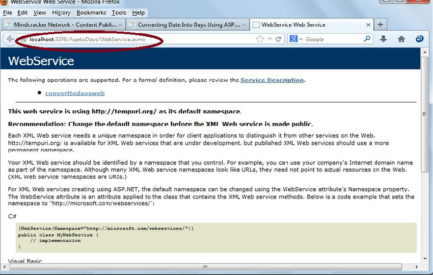 Consuming Web Service In an ASP.Net Web Application
