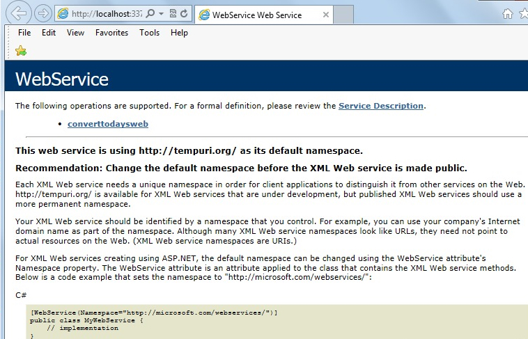 Introduction to Web Service with Example in ASP.NET