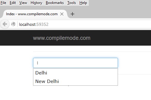 Creating AutoComplete TextBox In ASP.NET MVC 5