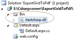 Export GridView to PDF Using Asp.net C#