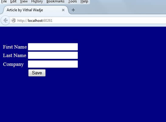 Inserting ASP.NET Form Data Into Database Using Web API
