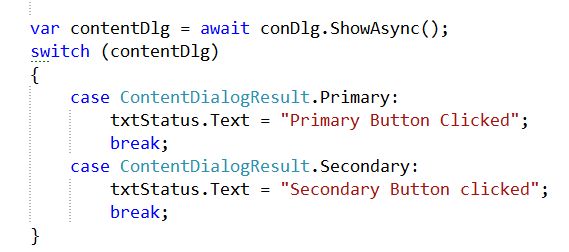 ContentDialog Universal Windows Program: Part 1