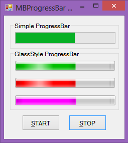 Glass Style ProgressBar For Windows Applications
