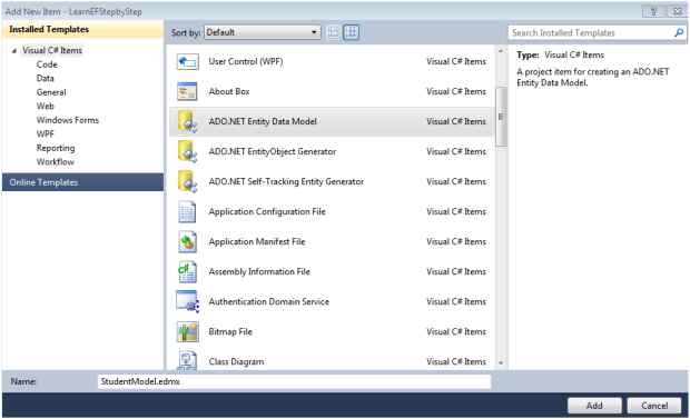 Database First Approach in Entity Framework Step by Step