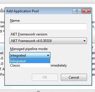 Managed Pipleline Mode in IIS 7