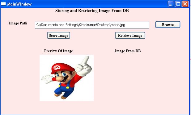 Storing And Retrieving Image From Sql Server Database In Wpf