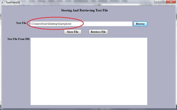 Storing And Retrieving Text File Using Sql Server Database In Wpf