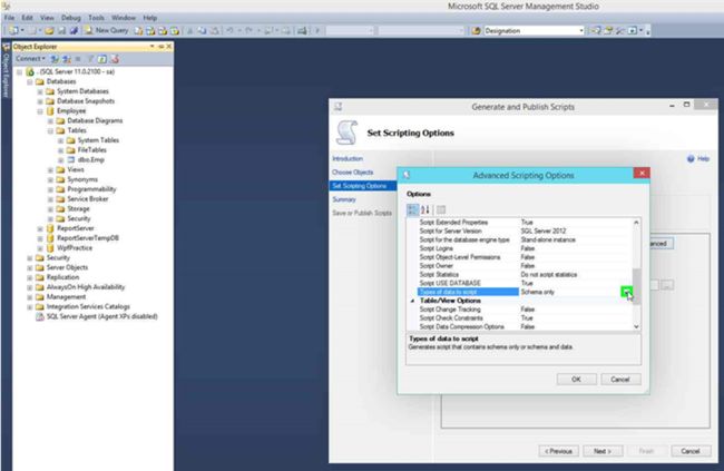 Generating Scripts in SQL Server