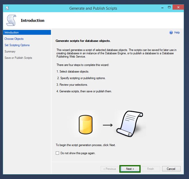 Generating Scripts in SQL Server
