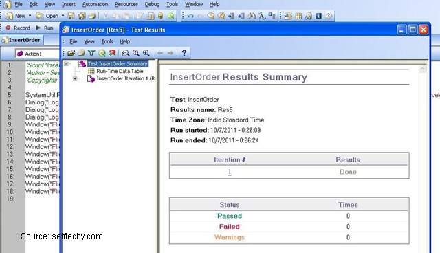 Qtp Test Results