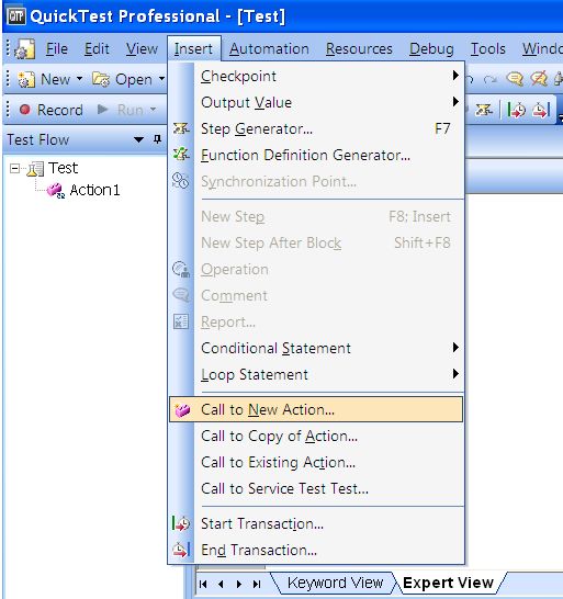Types Of Actions In Qtp In Testing