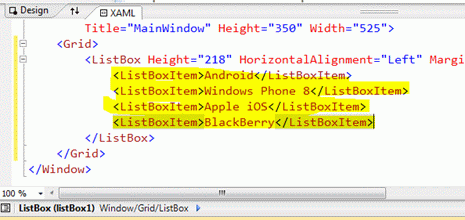 Listbox Control in WPF