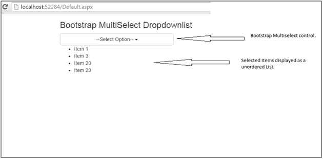 Creating Multiselect DropDownList Control in ASP.NET 4.0 Using Bootstrap