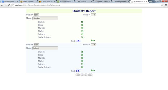 Nested Repeater Control in ASP.Net 4.0