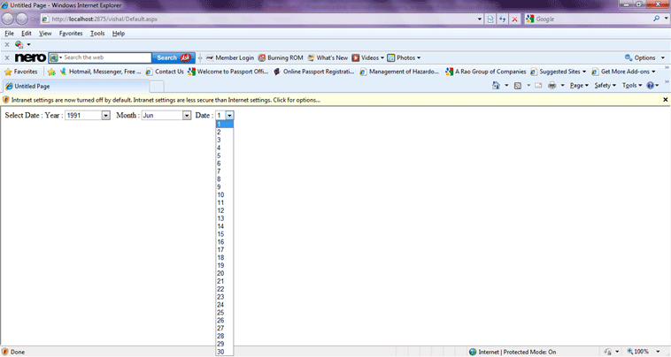 Populate A Dropdownlist Control Using Javascript In Aspnet