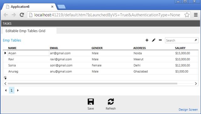 How To Design Screen By Using Editable Grid Screen In Lightswitch