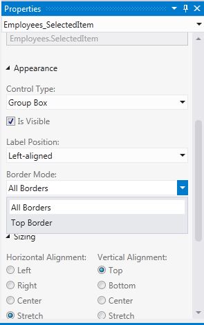 Using a GroupBox Control in LightSwitch Visual Studio 2012