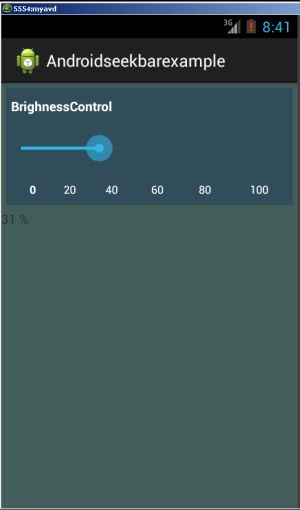 Change Brightness of a Screen Using SeekBar in Android Studio