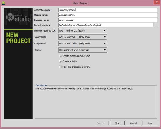 how to draw text on canvas android