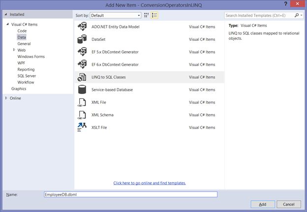 Conversion Operators in LINQ