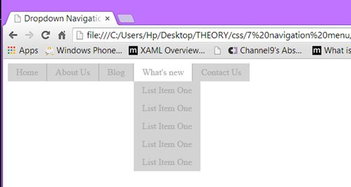 How to Create a Dropdown Navigation Menu Using Cascading Style Sheet