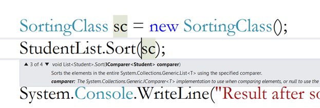 Sorting in C#