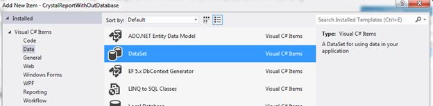Crystal Reports Without Database in C#