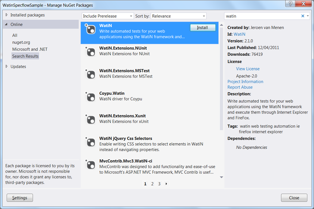 Automated Ui Test With Watin And Specflow In Net Part 1 5654