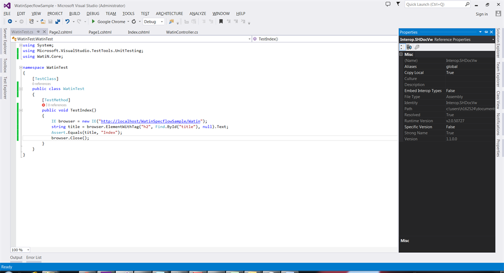 Automated Ui Test With Watin And Specflow In Net Part 1 1314