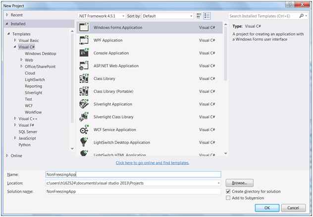 Making A Simple Non-Freezing Window Forms Application