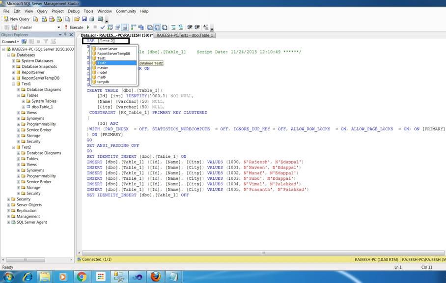 Copy Or Generate SQL Database Content To Multiple One