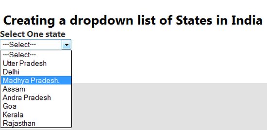 Create DropDownList Using DropDownList Helper in Web API Create DropDownList Using DropDownList Helper in Web API