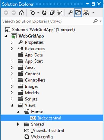 WebGrid Helper in ASP.Net Web API