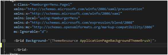 Windows 10 Splitview Hamburger Menu